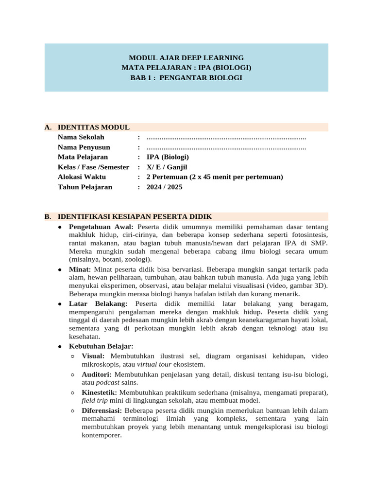 1. Pengantar Biologi | PDF