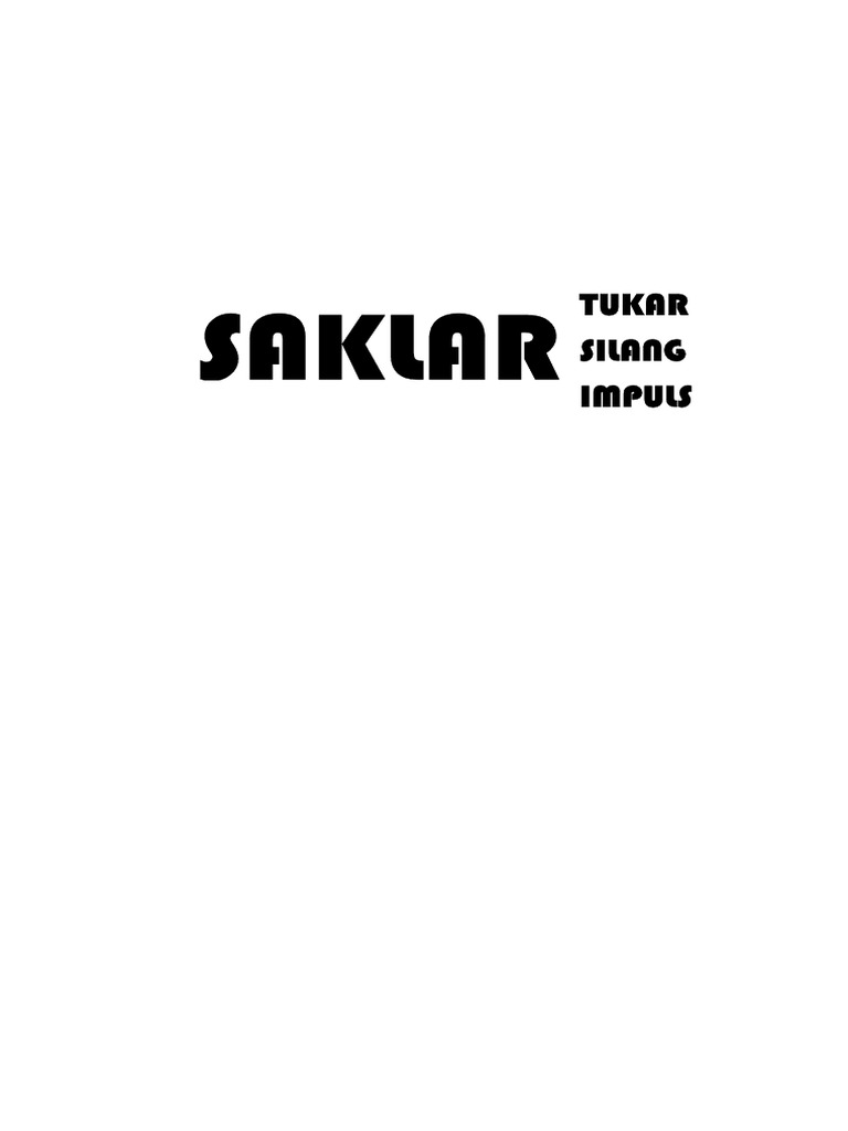 SAKLAR TUKAR, SILANG, IMPULS ELECTRICAL ENGINEERING | PDF