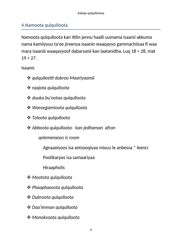 4.namoota Qulqu | PDF