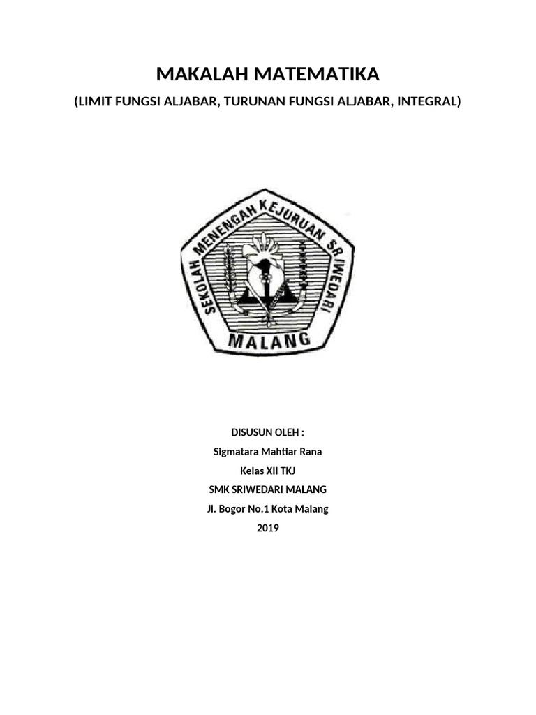Limit, Turunan, dan Integral Aljabar | PDF