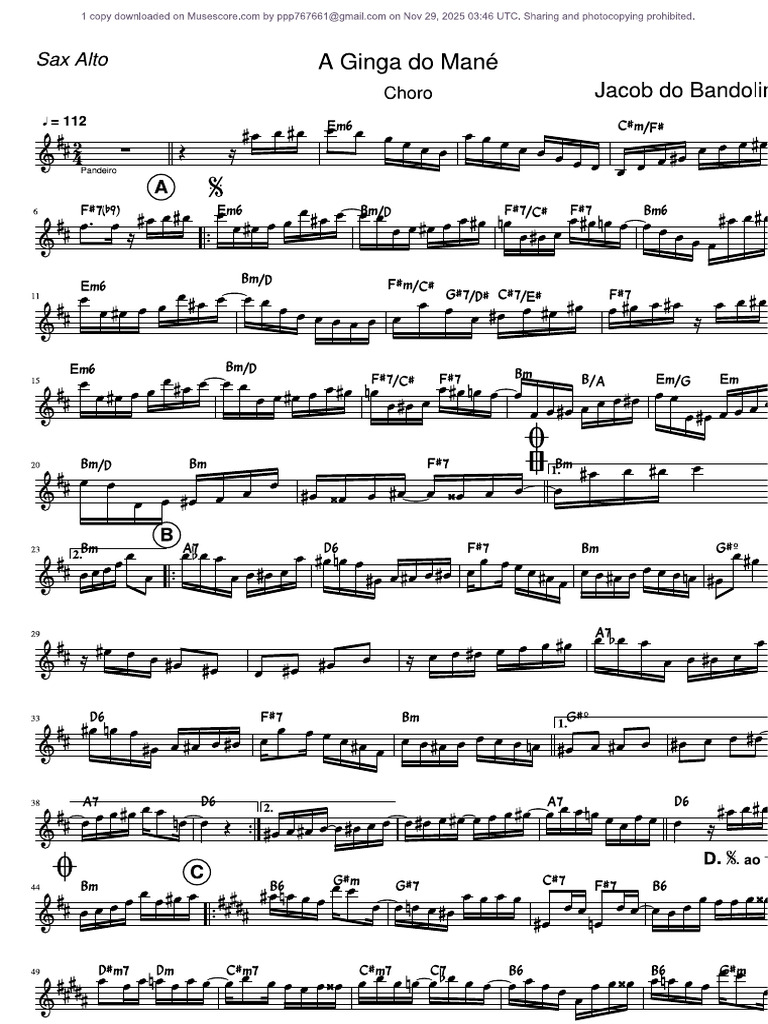 Guinga Com Mané Sax Alto | PDF