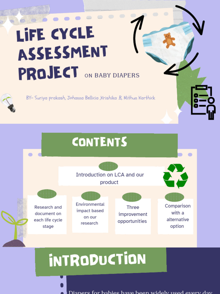 SFF Project On Life Cycle of Baby Diaper | PDF | Diaper | Waste