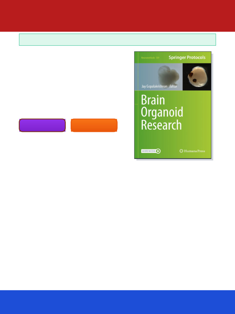 Brain Organoid Research 1st Edition Jay Gopalakrishnan ebook sharp-text pdf | PDF | Brain ...