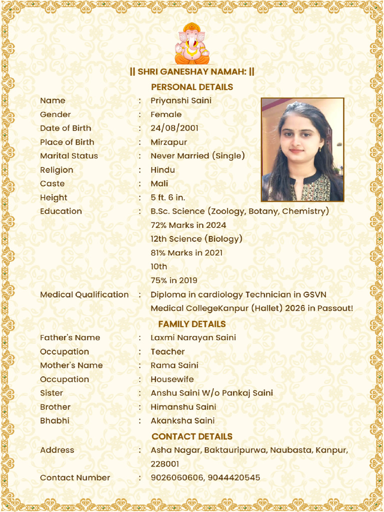 Biodata | PDF