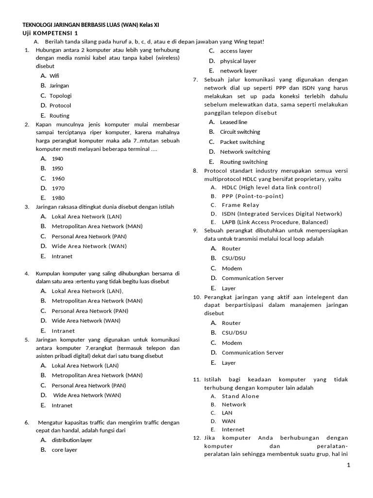Bank Soal Tekwan | PDF