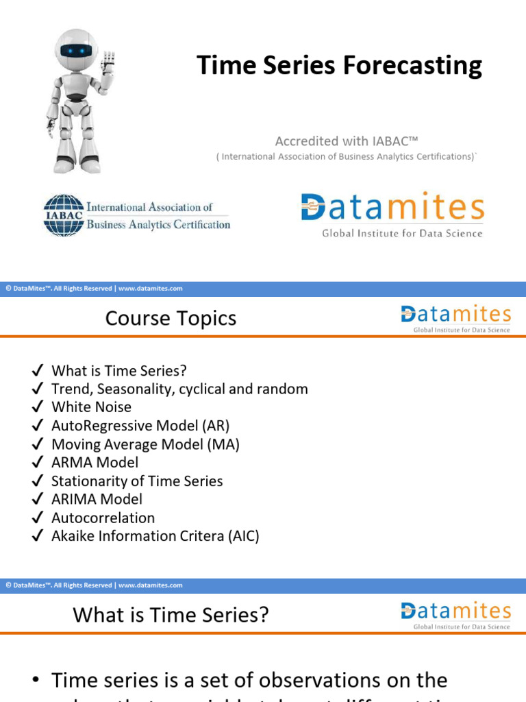 Time Series Forecast | PDF | Autoregressive Integrated Moving Average | Stationary Process