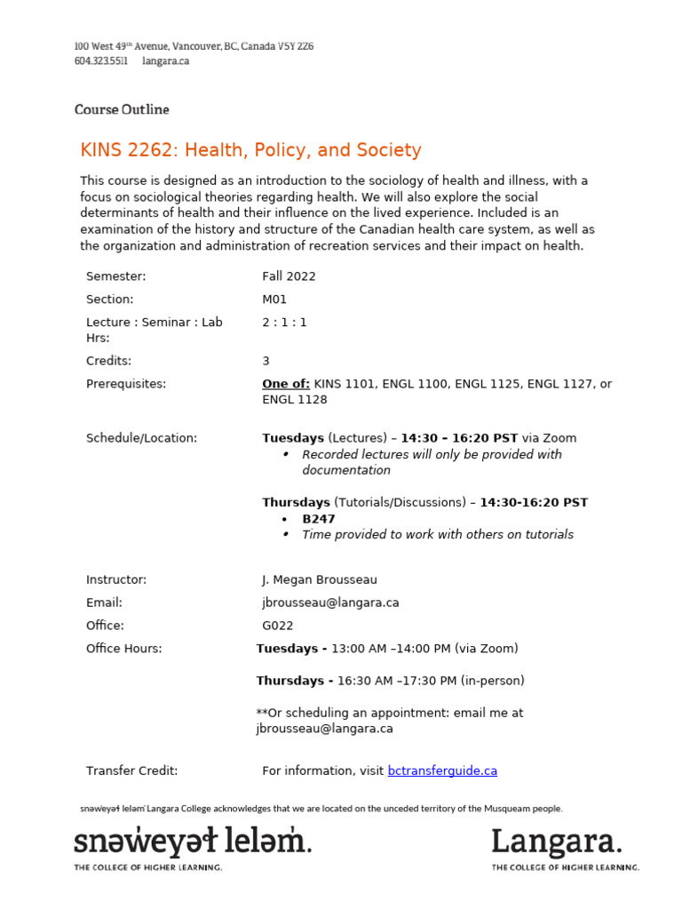 KINS 2262 | PDF | Lecture | Books