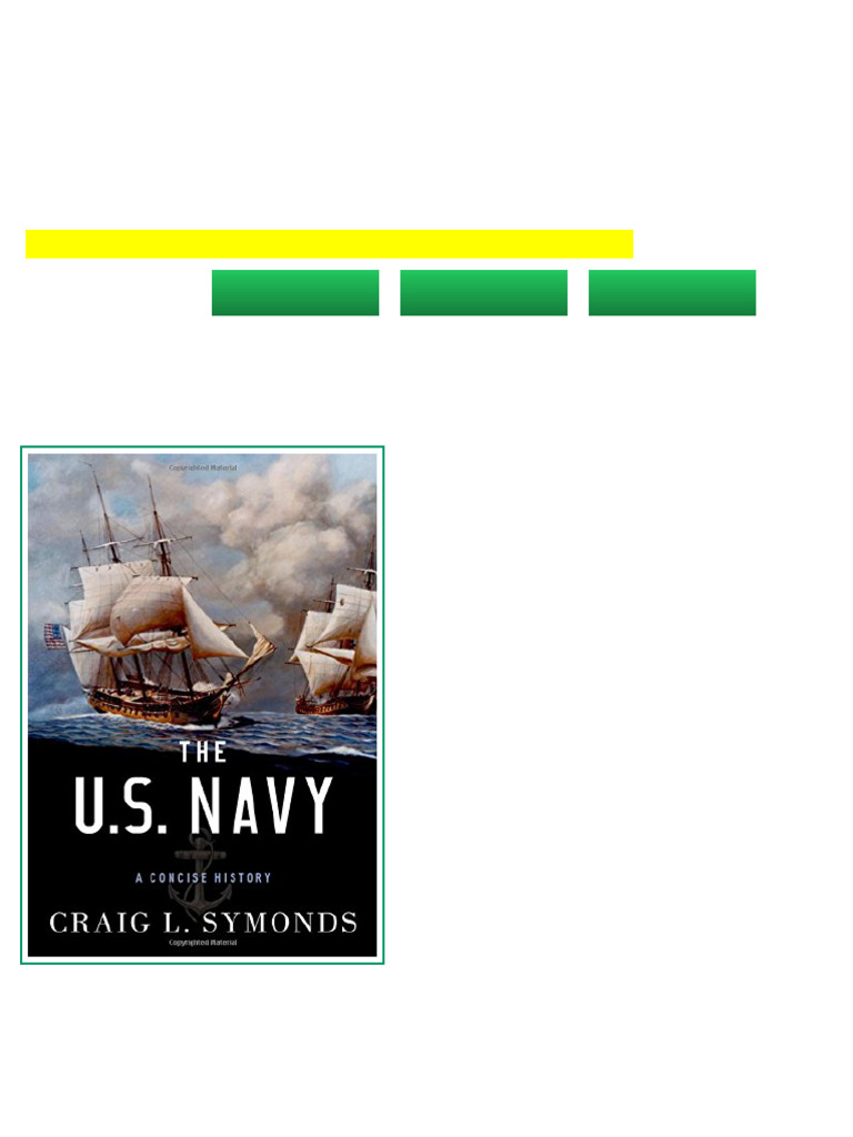 The U S Navy A Concise History 1st Edition Craig L. Symonds digital ...
