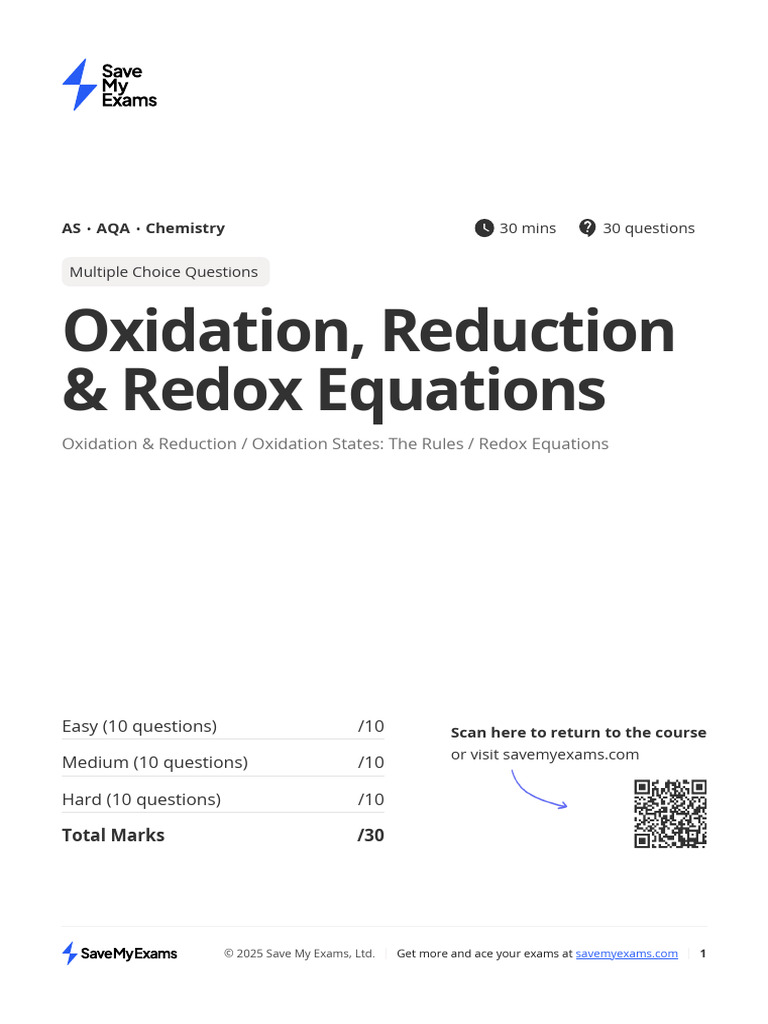 1 9 Oxidation Reduction and Redox Equations ZnXPbdjc9Hv27VFk | PDF ...
