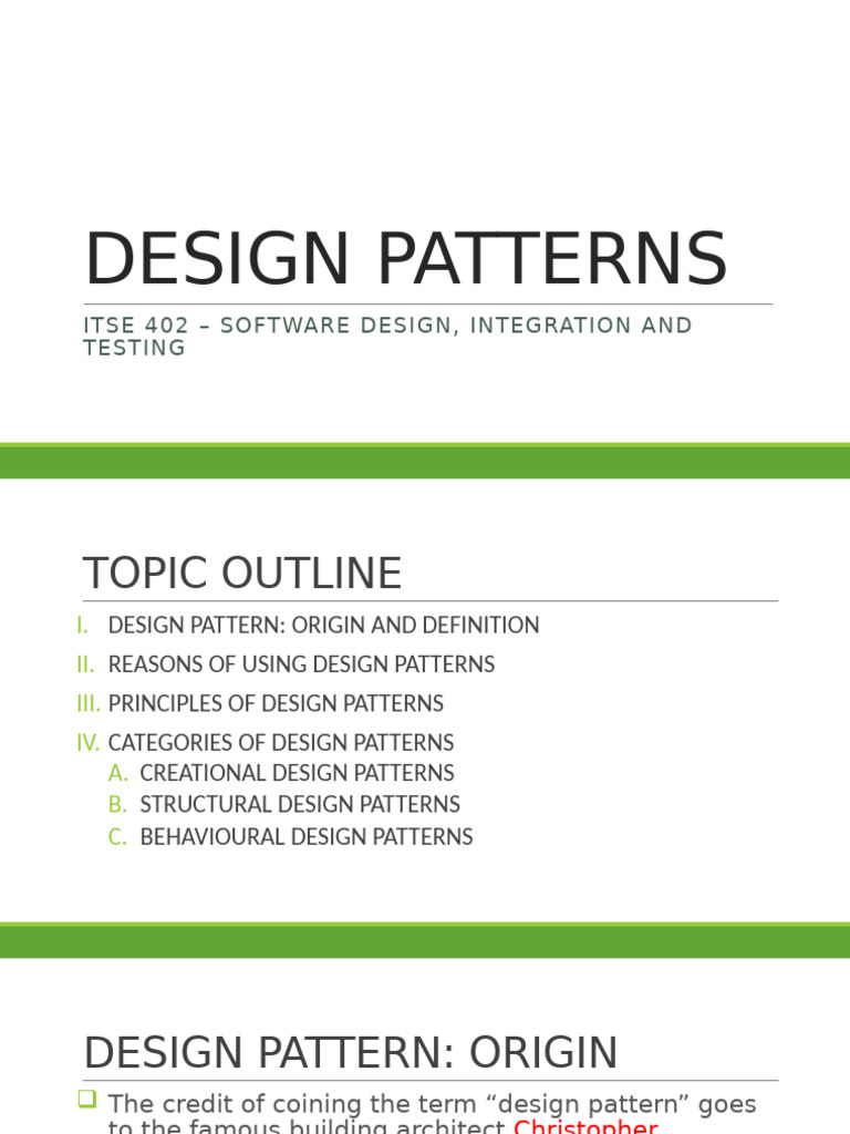 Understanding Software Design Patterns | PDF