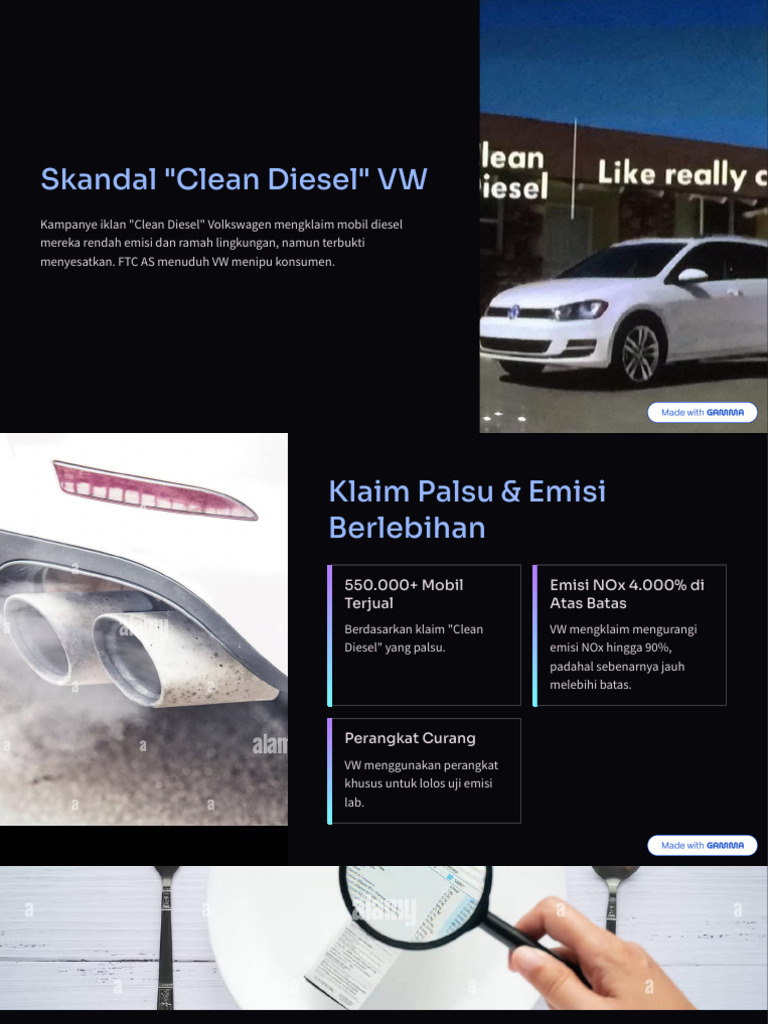 Skandal VW: Iklan Diesel Menyesatkan | PDF