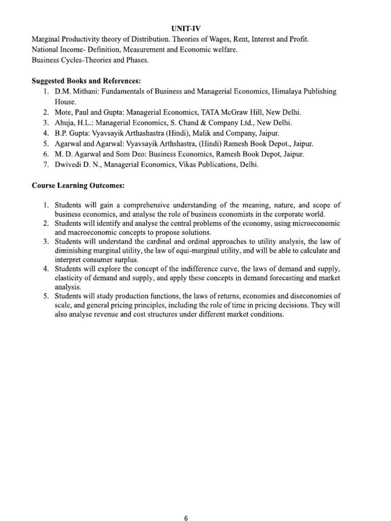 Business Eco Syll 2 | PDF