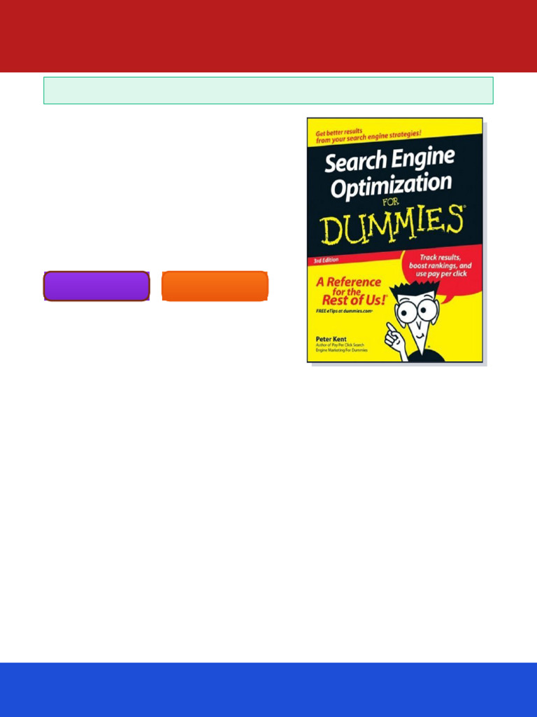 Search Engine Optimization For Dummies 3rd Edition Peter Kent Full ...