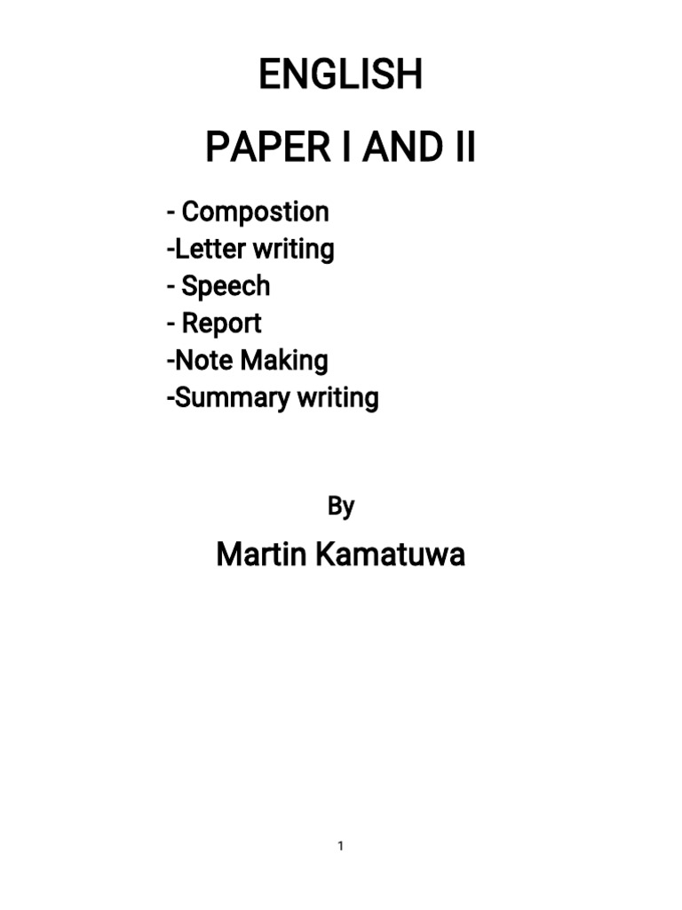 Compositions, Note Making, Summary Writing,Speech,Report(1)-1 | PDF | Lion | Question