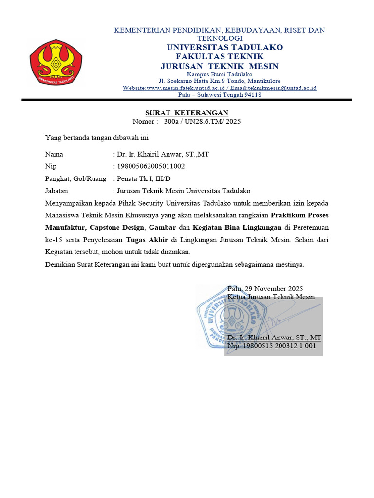 Izin Masuk Lab - Copy | PDF