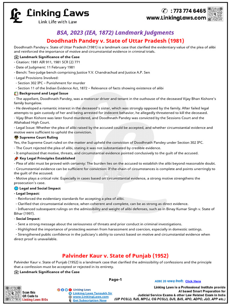 BSA - Landmark Judgement - English_251127_220550 | PDF | Burden Of ...