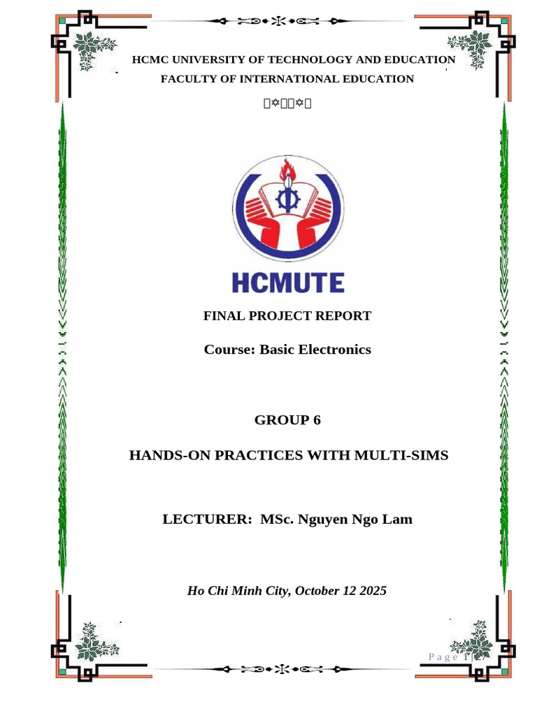 Báo Cáo Basic Electronics | PDF | Rectifier | Amplifier