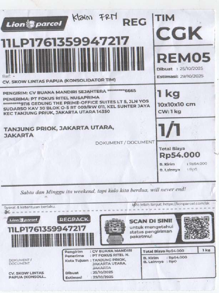 Resi Kwitansii | PDF
