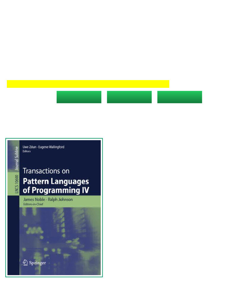 (Ebook) Transactions on Pattern Languages of Programming IV by James ...