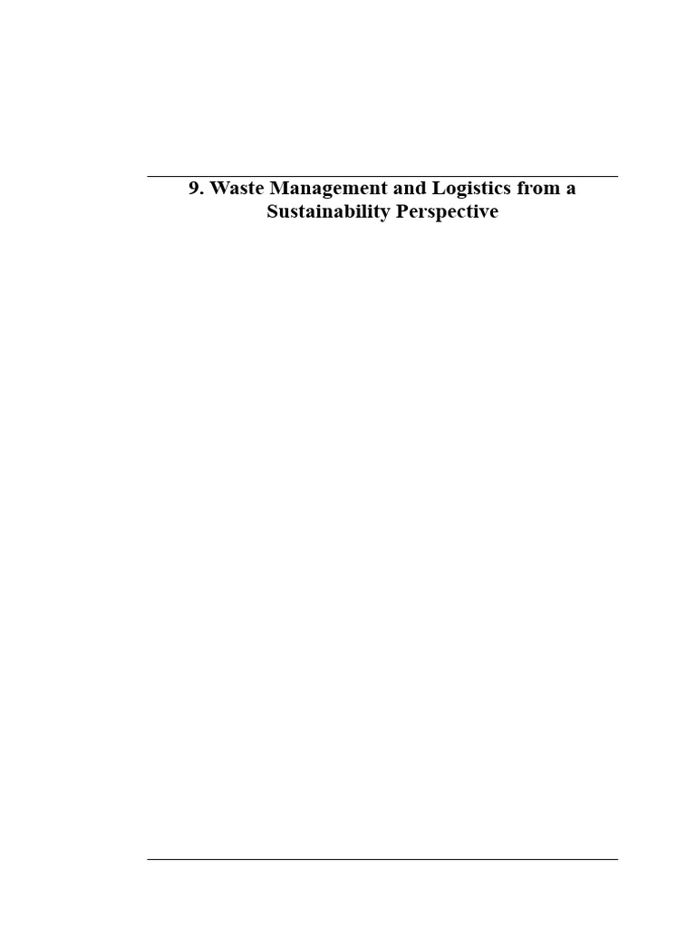 Logistics Waste | PDF | Waste Management | Sustainability