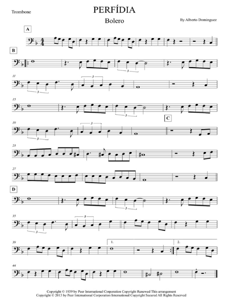 Perfidia Trombon | PDF