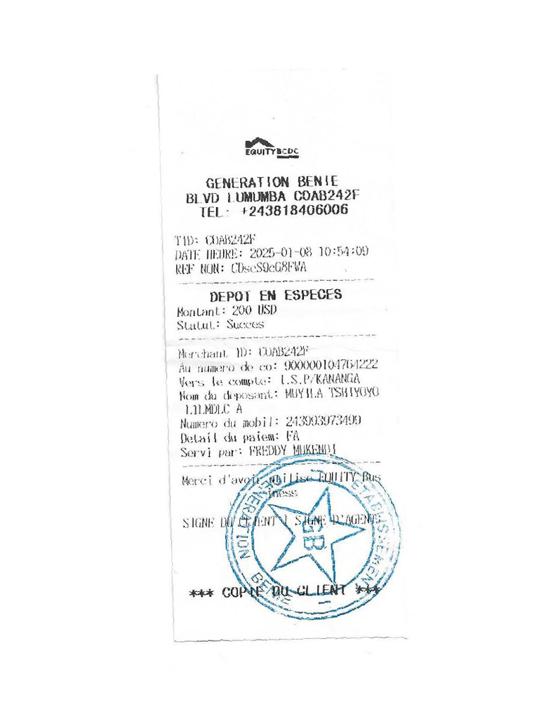 Preuve de Paiement | PDF