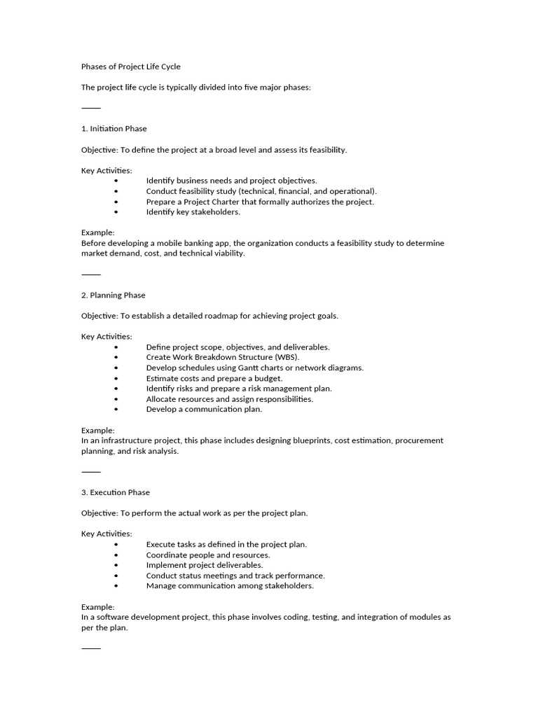 Project Life Cycle | PDF | Project Management | Business