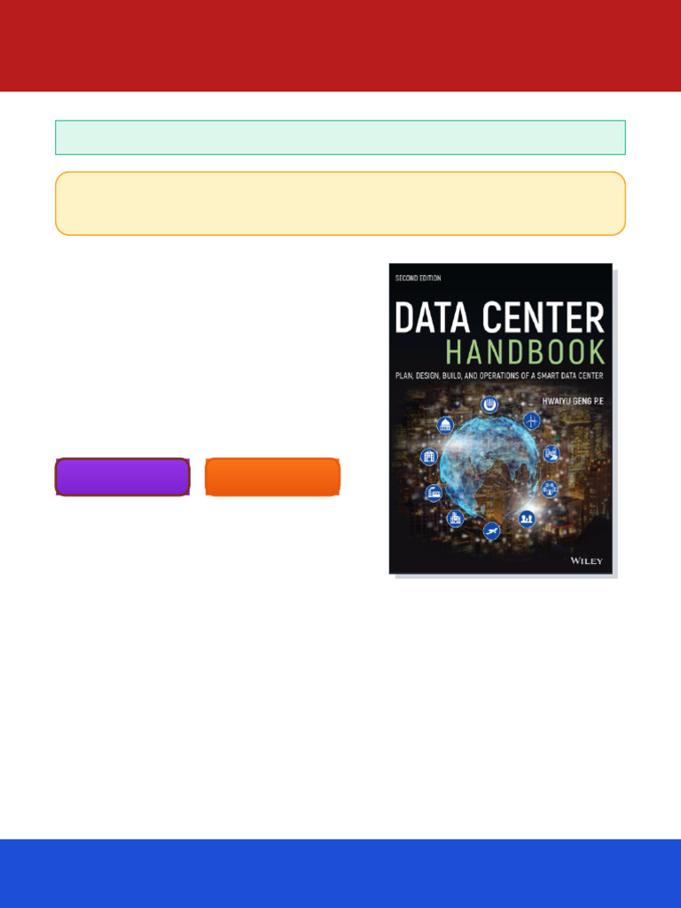 Data Center Handbook: Plan, Design, Build, And Operations Of A Smart ...