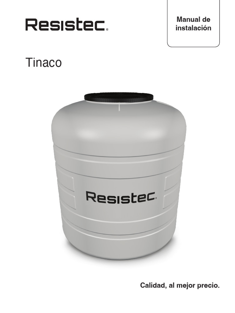 Instalación del Tinaco Resistec: Guía Completa | PDF