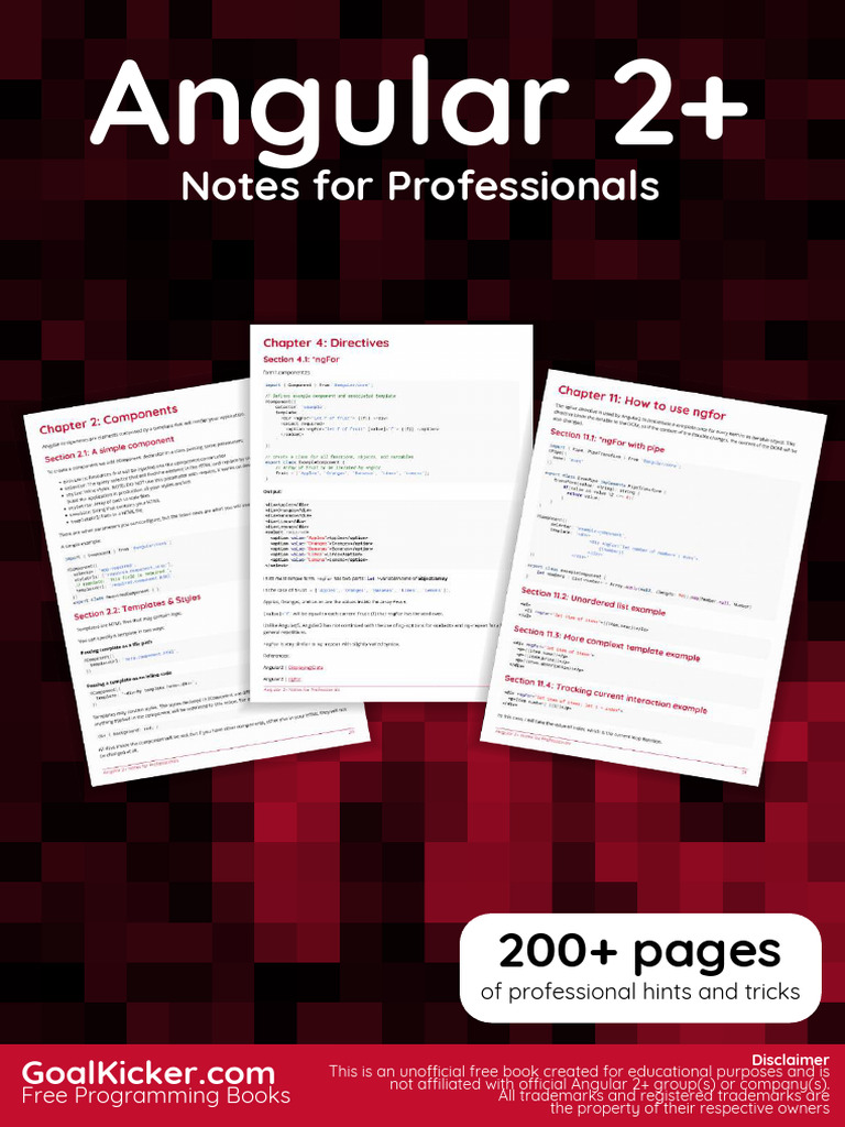 Angular 2 Notes for Professionals | PDF | Software Development | Software