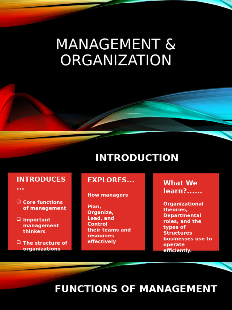 Management & Organization UNIT 1 | PDF | Business | Economies