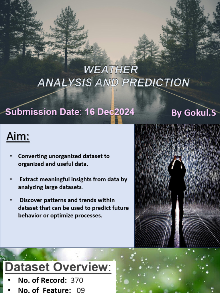 Weather Analysis and Prediction | PDF | Data Science | Artificial ...
