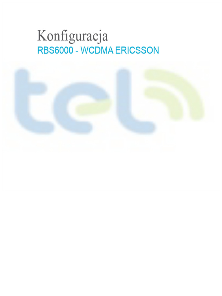 Wcdma Konfiguracja | PDF