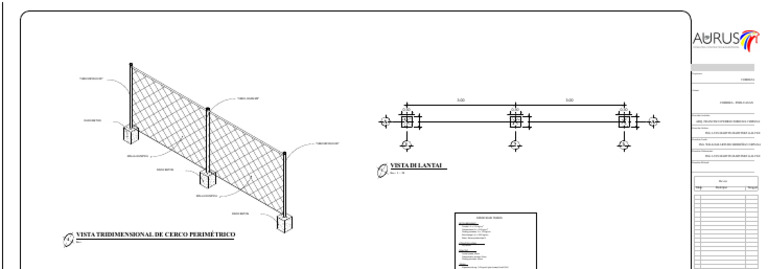 Pagar Perimeter - Rencana - Es-01 - Detail Pagar Perimeter | PDF