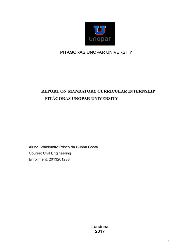 Civil Engineering Internship Report | PDF | Engineering