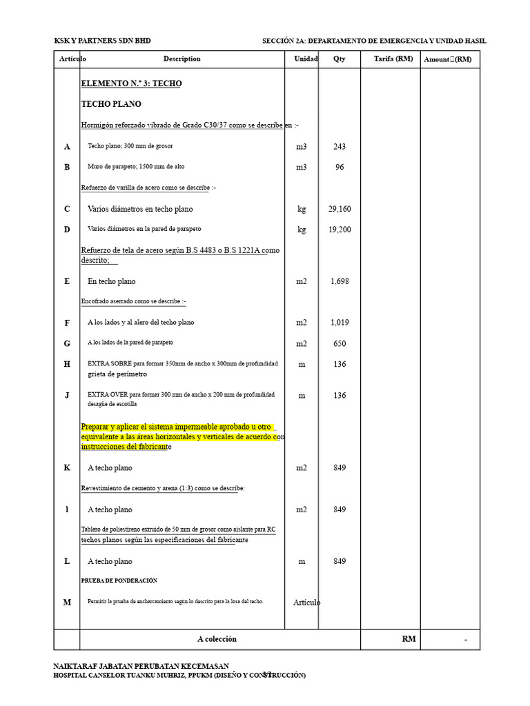 BQ Techo | PDF | Techo | Techo