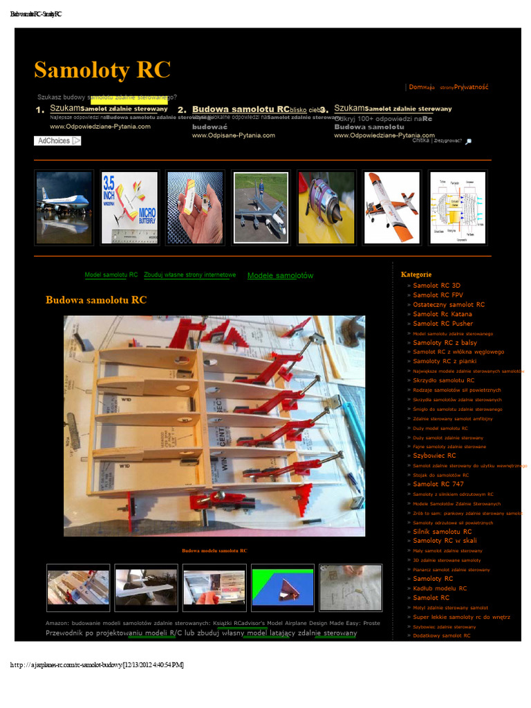 Budowa Samolotu RC - Samoloty RC | PDF