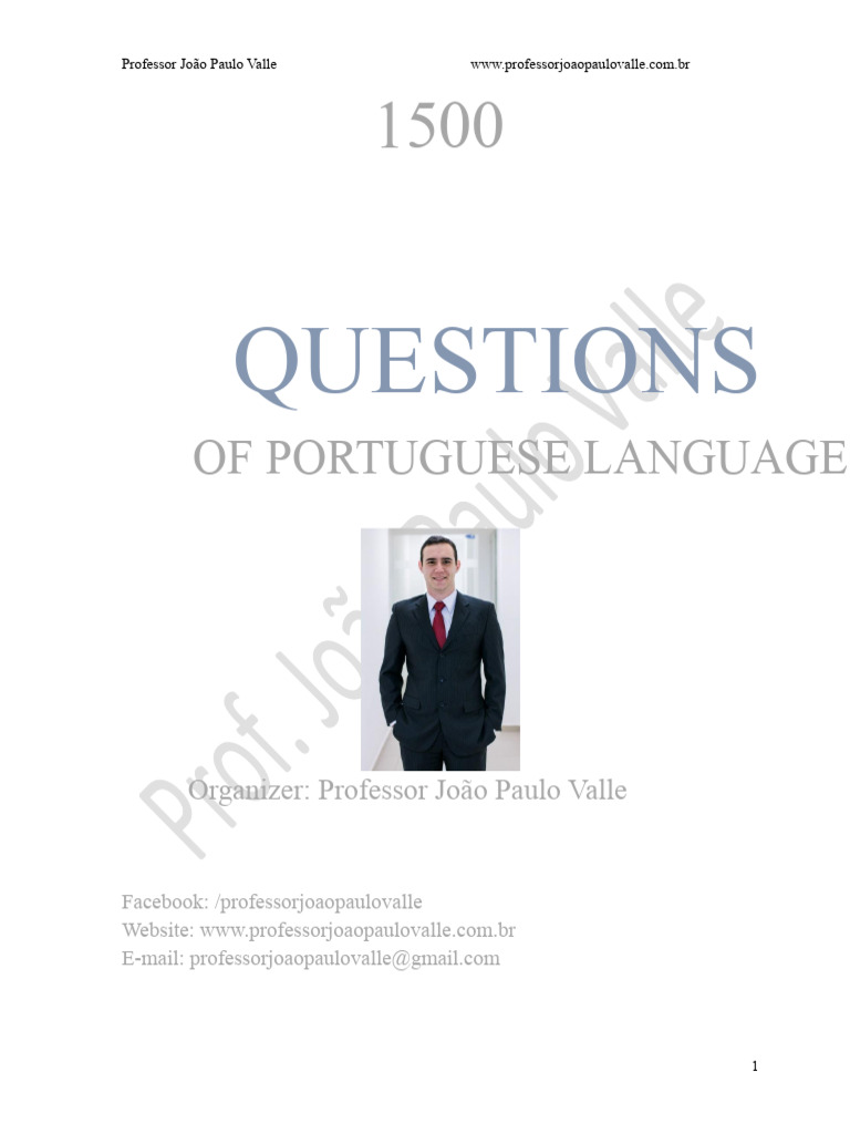 1500 QUESTIONS Portuguese Language | PDF | Consonant | Syllable