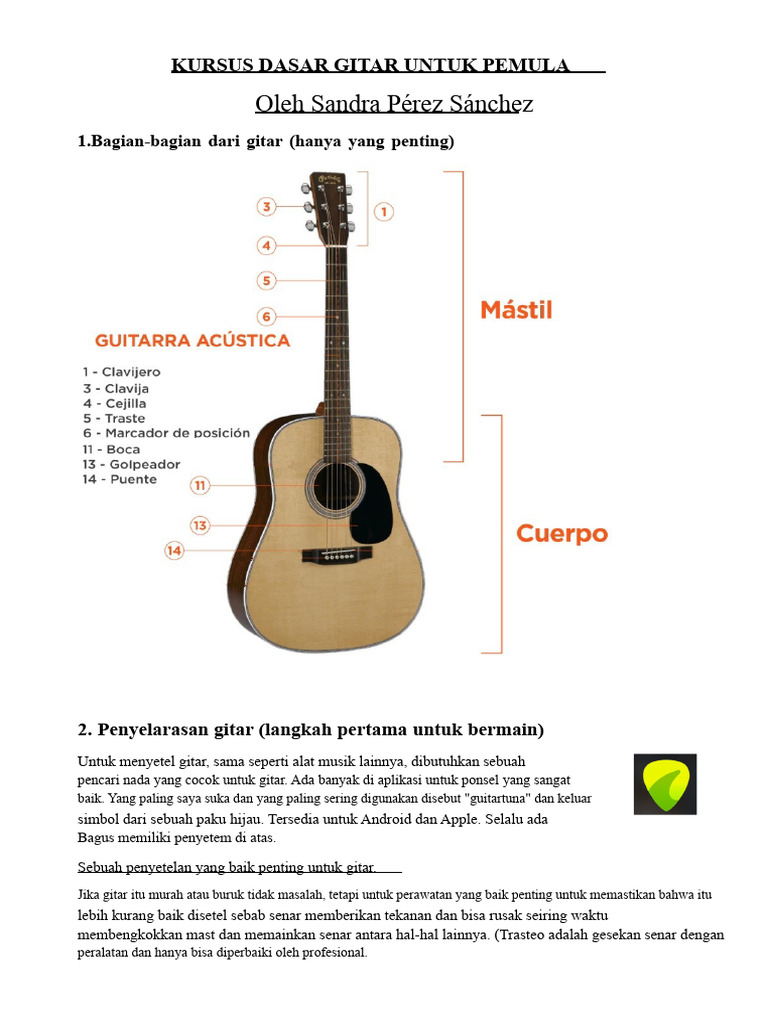 Kursus Dasar Gitar Untuk Pemula | PDF
