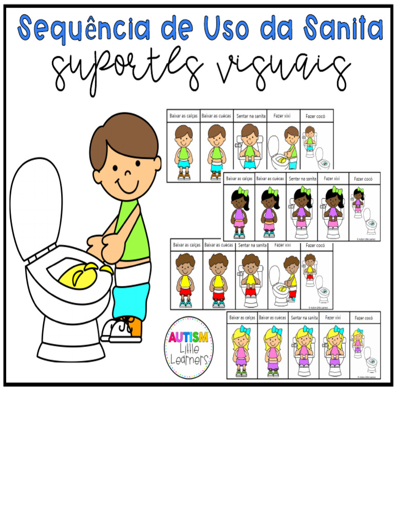 Visual Routine For Using The Bathroom For Individuals With Autism ...