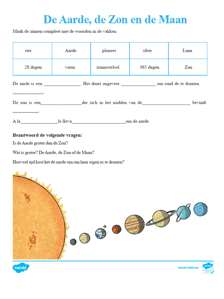 De Activiteit-De Zon-De Planeet Aarde-En de Maan | PDF