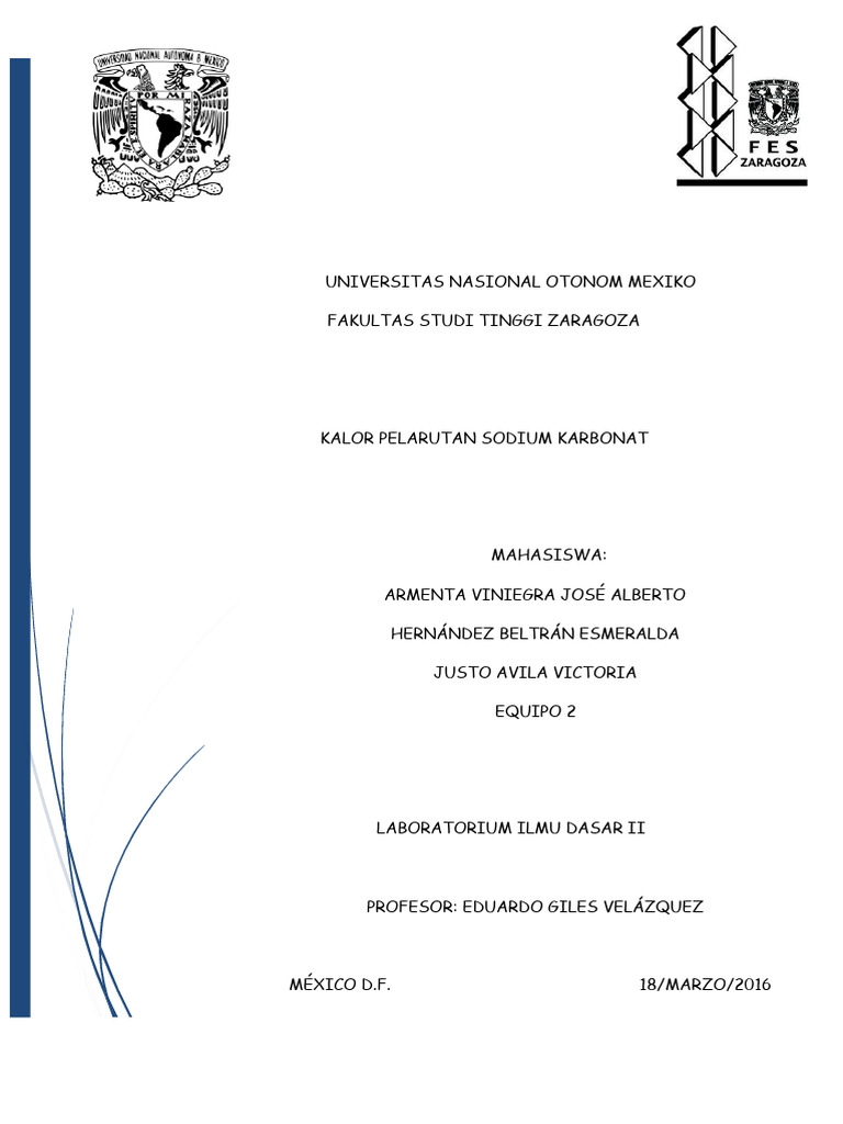 Kalor Pelarutan Natrium Karbonat | PDF