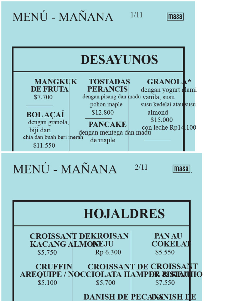 Menu Makanan dan Minuman Sehat | PDF
