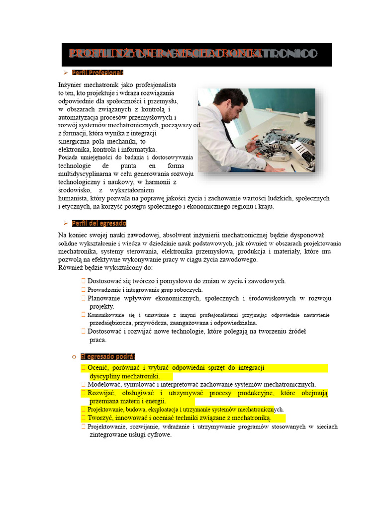 Profil mechatronika.docx | PDF