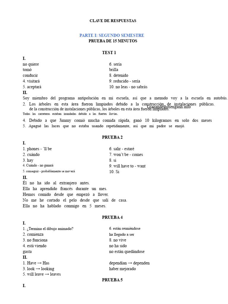 Clave de Respuestas | PDF