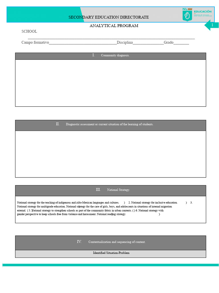 Analytical Program Format | PDF | Learning
