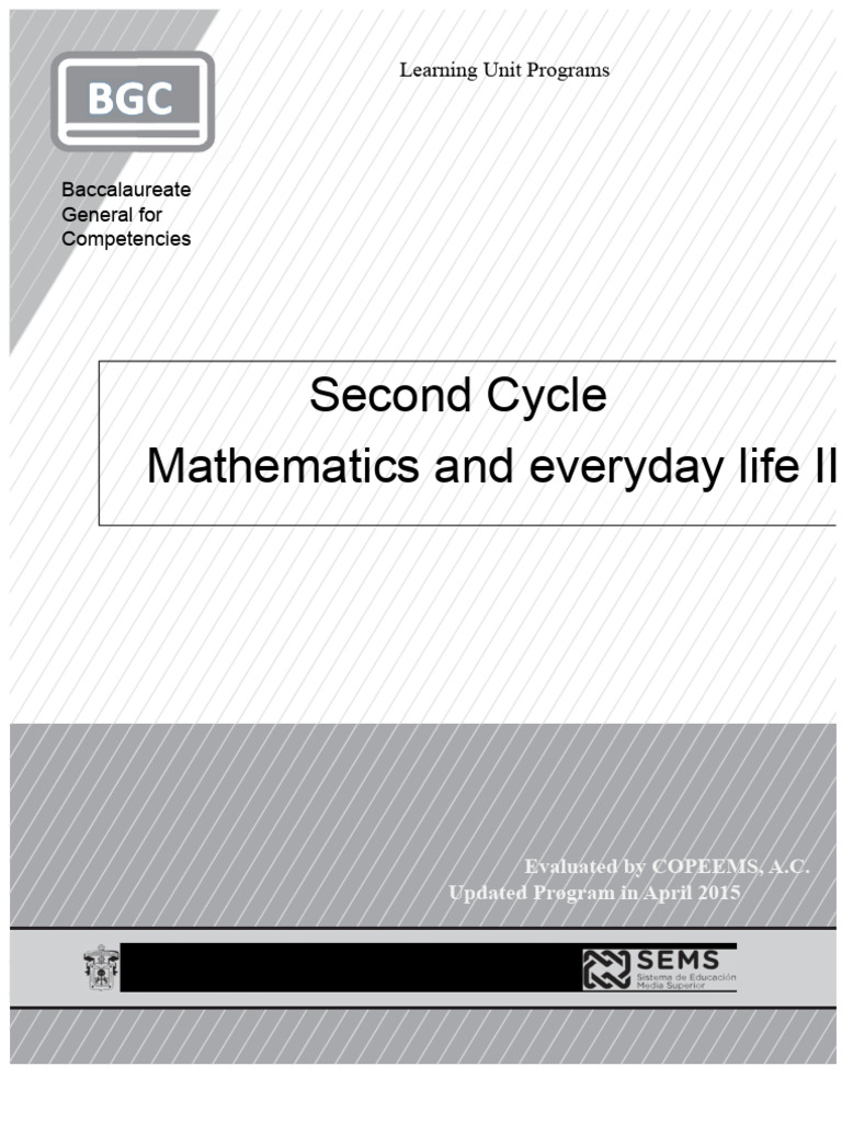 Updated Baccalaureate Math Program 2015 | PDF | Equations | Polynomial