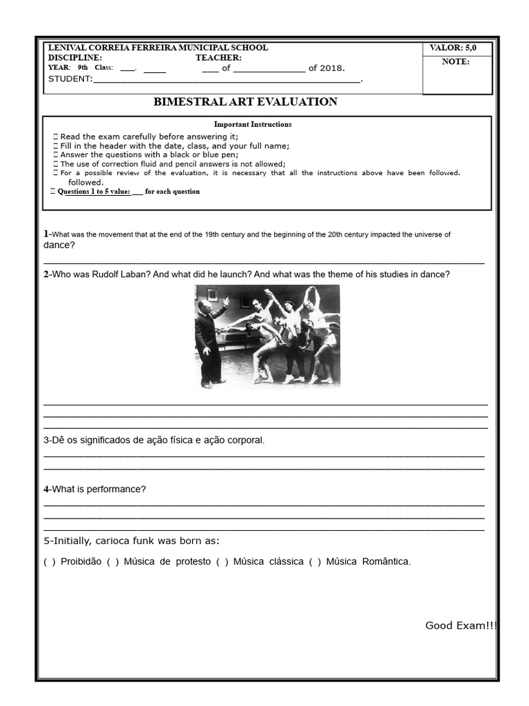 9th Grade Art Assessment | PDF