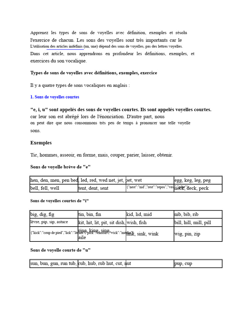 Types de Sons de Voyelles | PDF | Voyelle | Syllabe