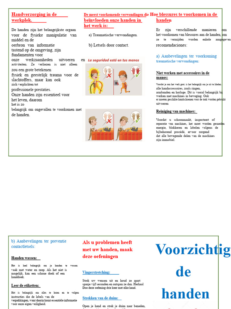 Drievoudige Folder Handverzorging | PDF